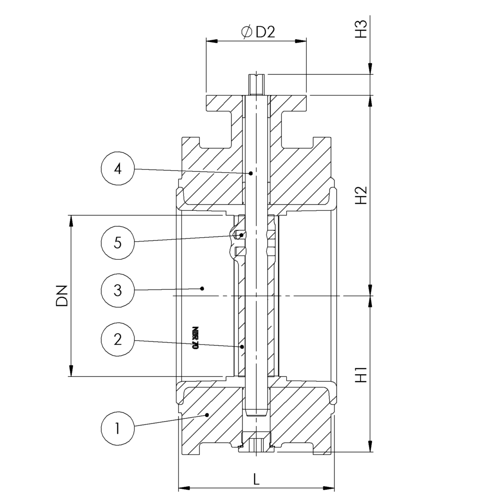 Butterfly Valve DF DN500 JIS 5K | Nor-Am Management LLC