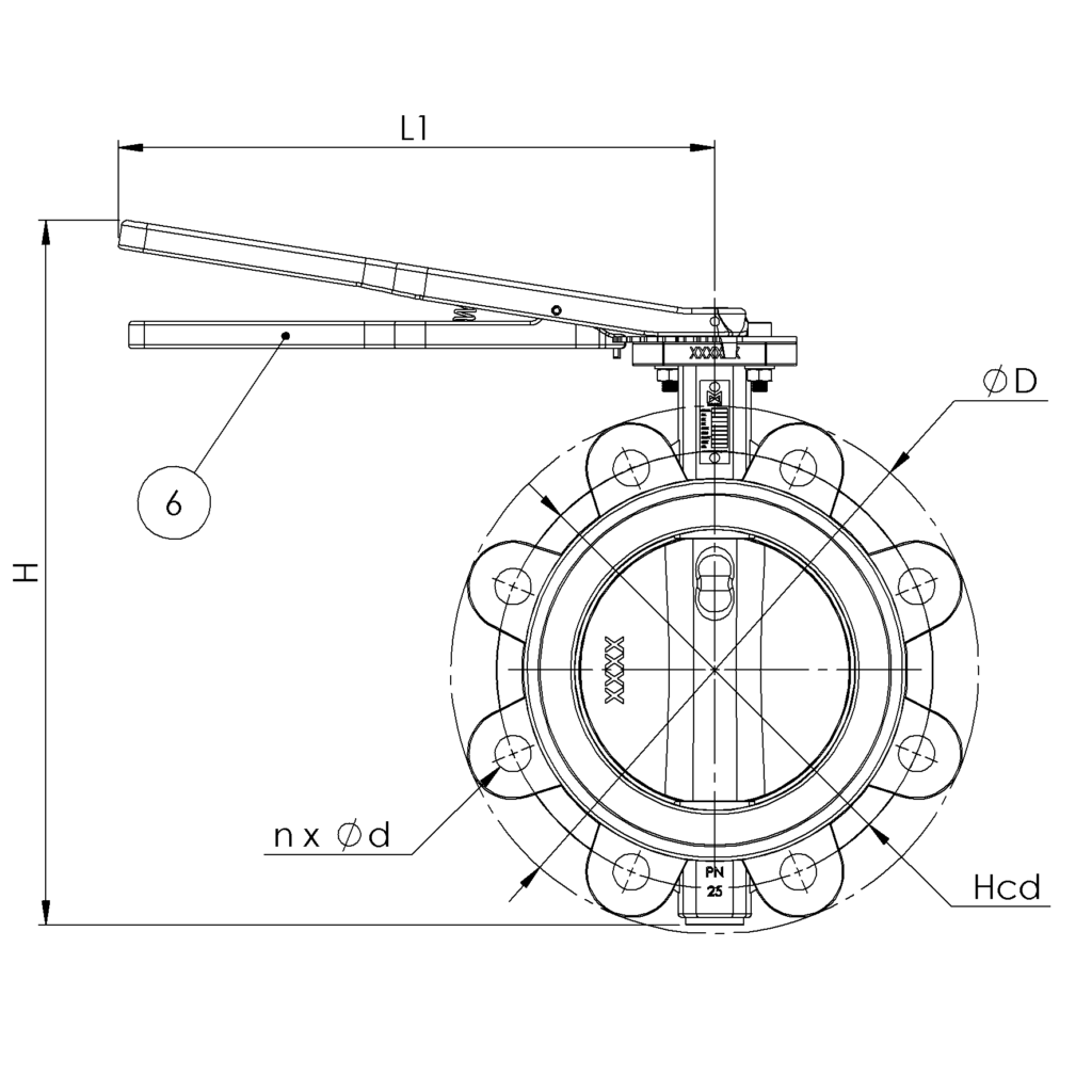 Butterfly Valve L DN125 JIS 10K | Nor-Am Management LLC