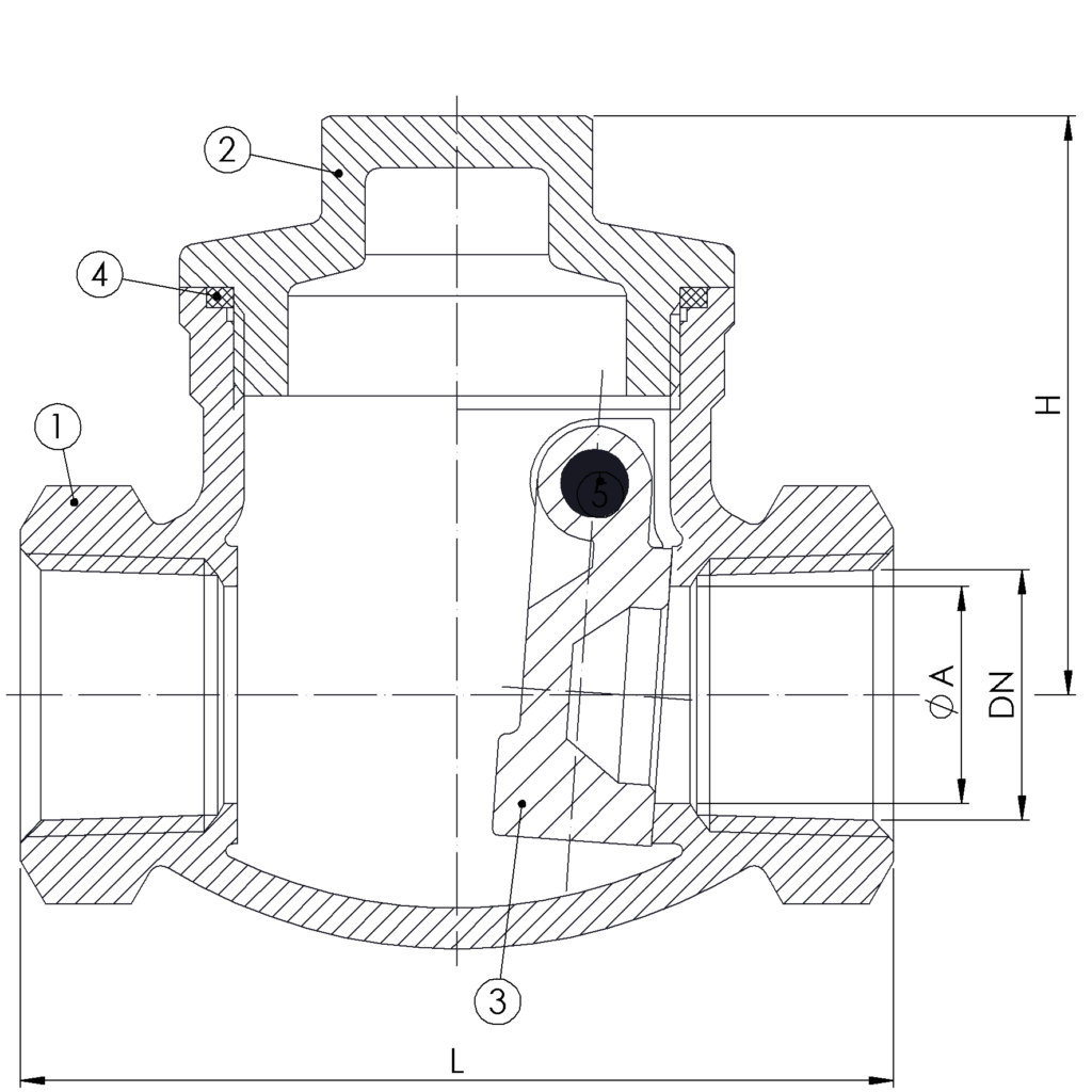 Swing Check Valve 1 ¼" 200WOG | Nor-Am Management LLC