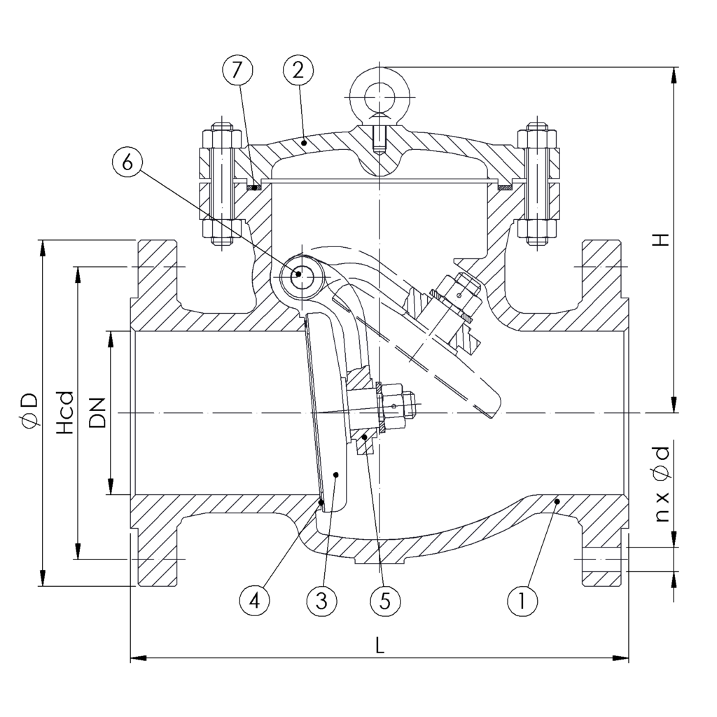 Swing Check Valve DN100 PN16 | Nor-Am Management LLC