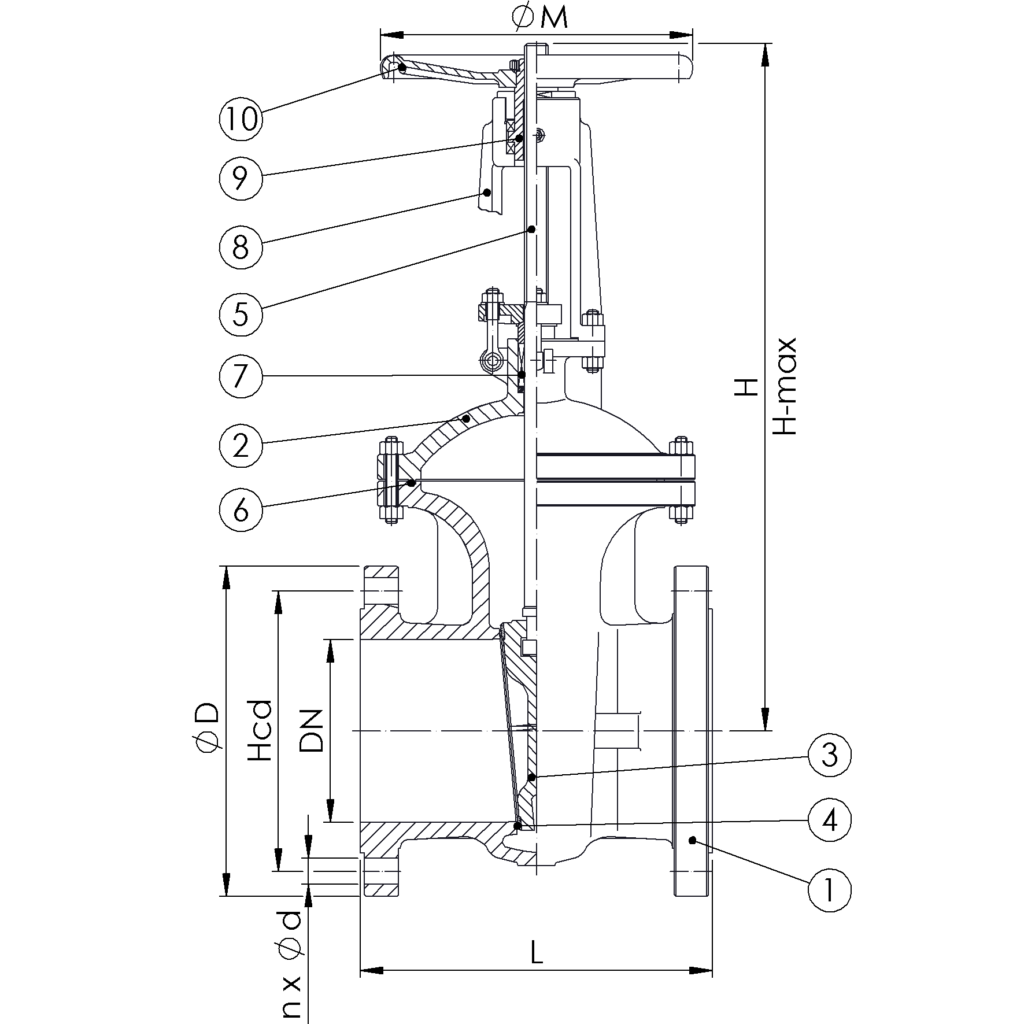 Gate Valve DN50 PN63 | Nor-Am Management LLC