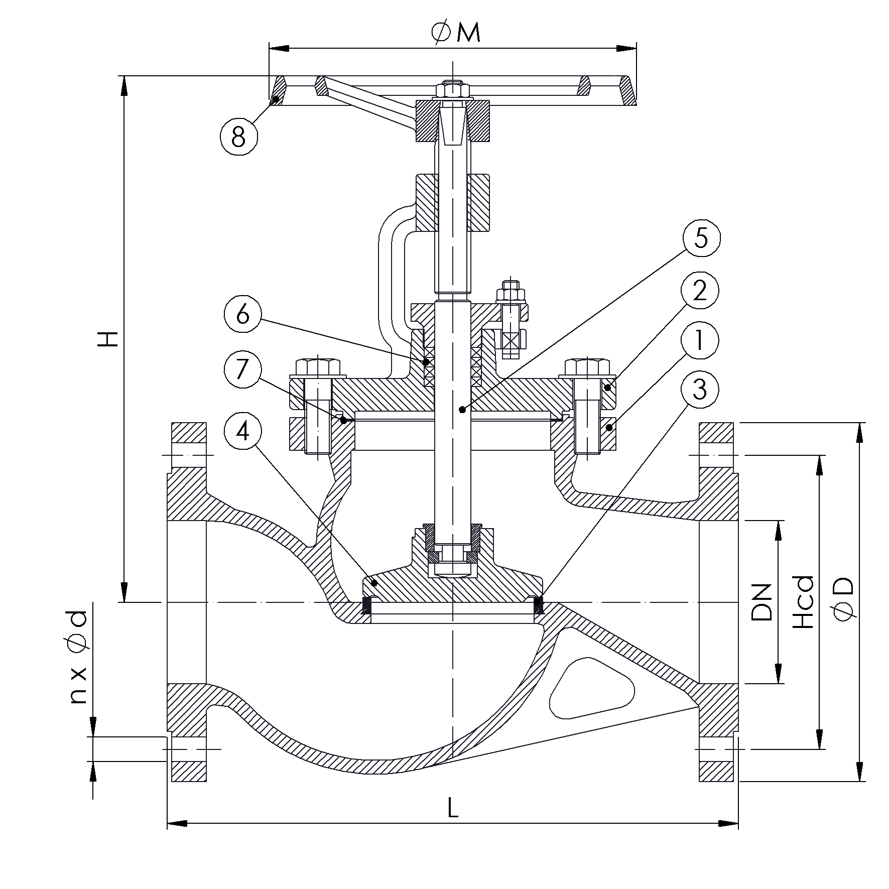 Globe Valve DN20 PN16 | Nor-Am Management LLC