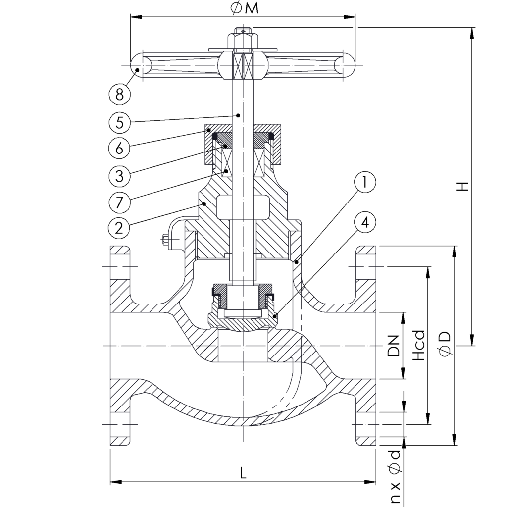 Globe Valve DN40 JIS 16K | Nor-Am Management LLC