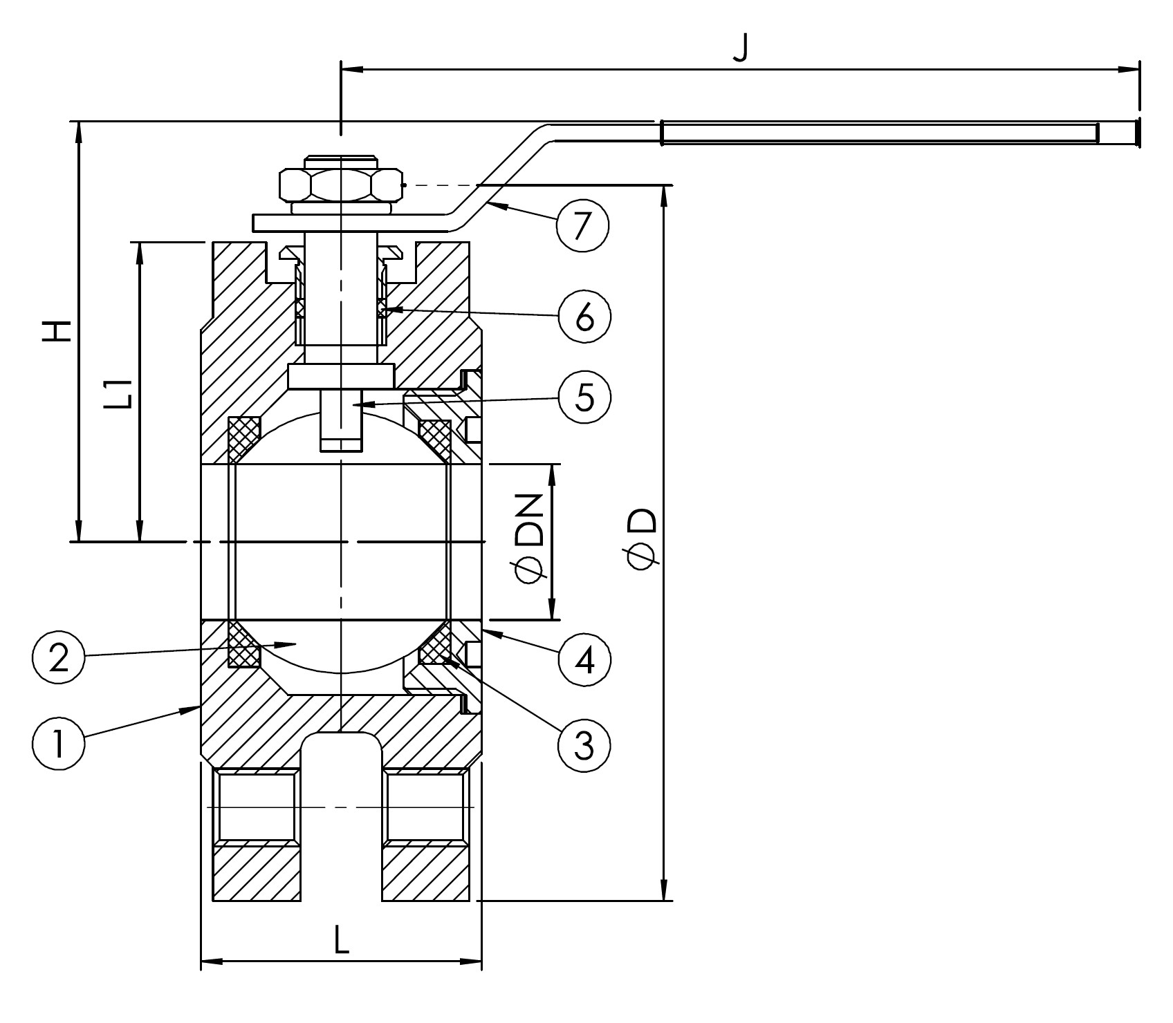 Ball Valve DN32 PN16 | Nor-Am Management LLC