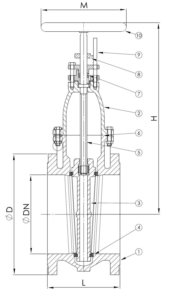 Gate Valve DN65 PN10 | Nor-Am Management LLC