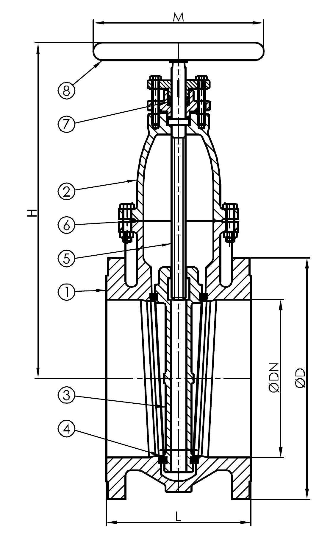 Gate Valve DN150 PN10 | Nor-Am Management LLC